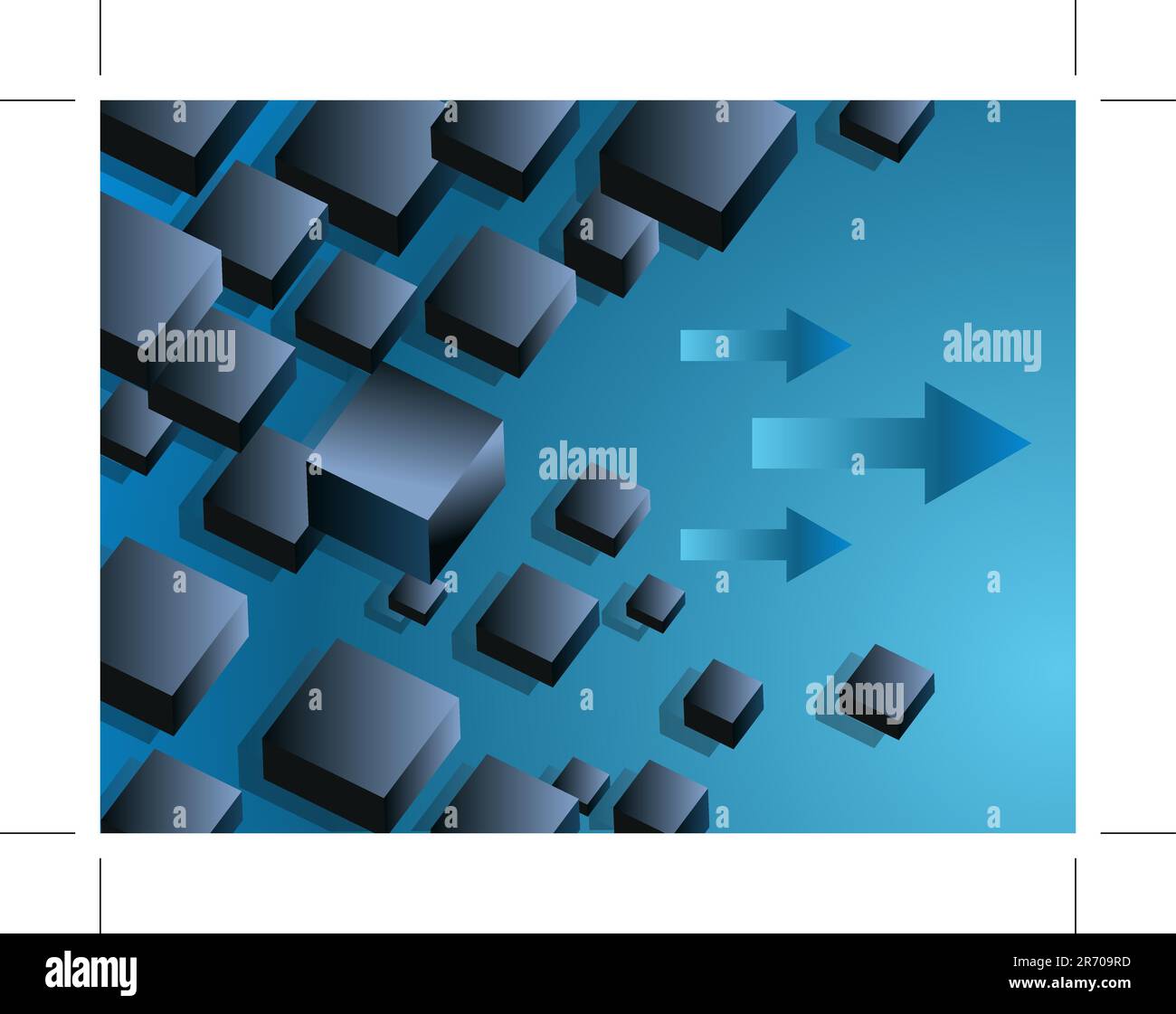 An image of floating boxes business chart slide Stock Vector Image ...
