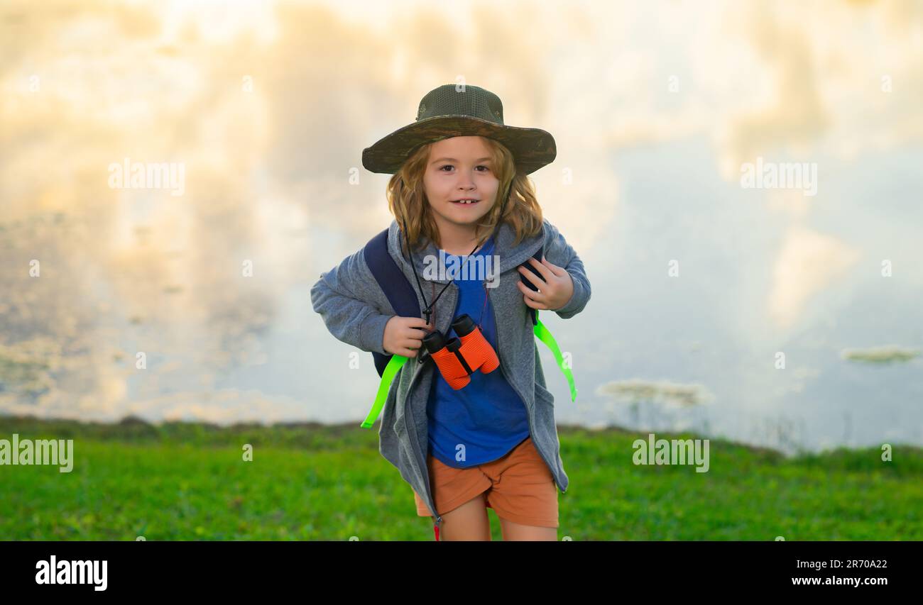 Dreams of discoveries. Summer holiday. Travel and adventure concept ...