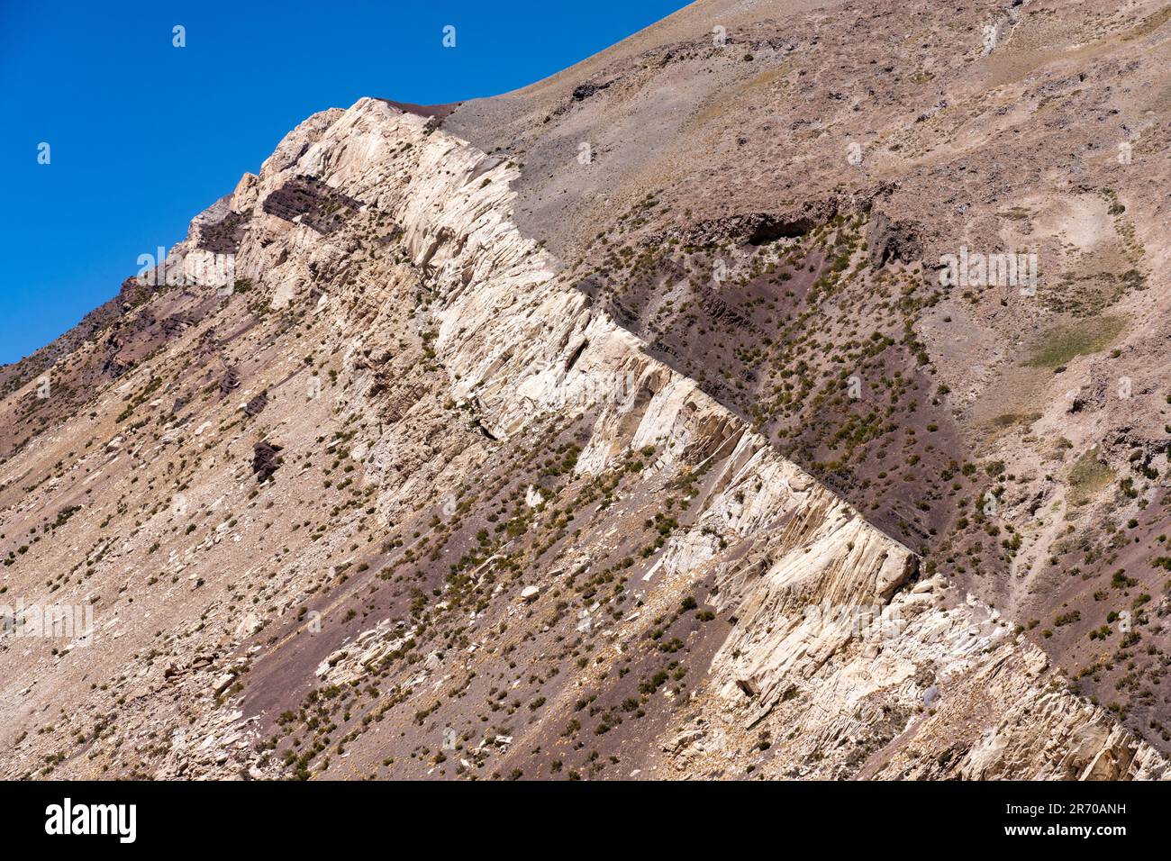 A geologic feature in the Andes Mountains around Aconcagua Provincial ...