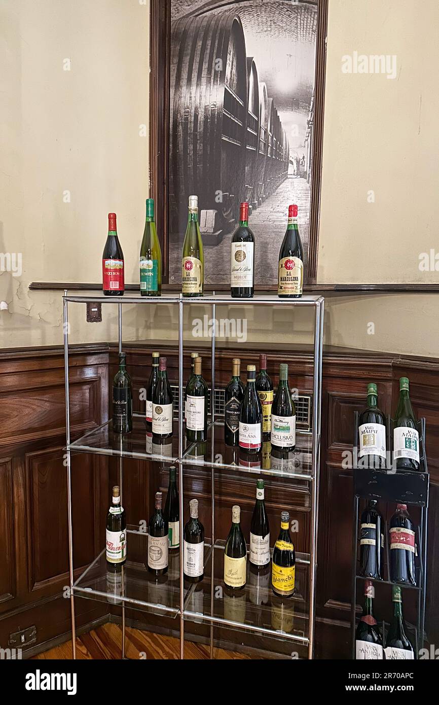 Display of wines from Mendoza in the National Museum of Wine & Grape ...