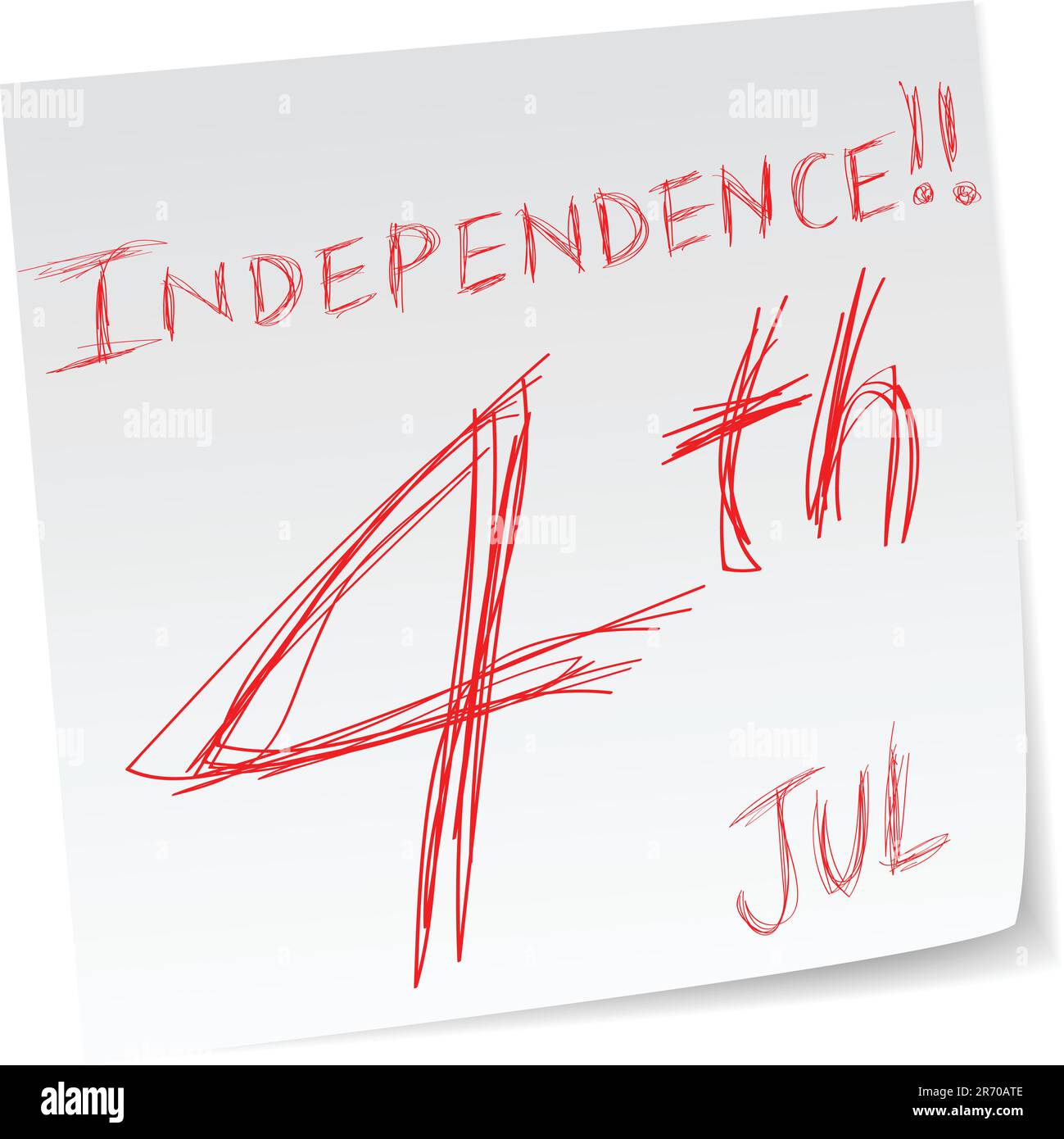 4th of July, Independence day, a message with a date of calendar Stock ...