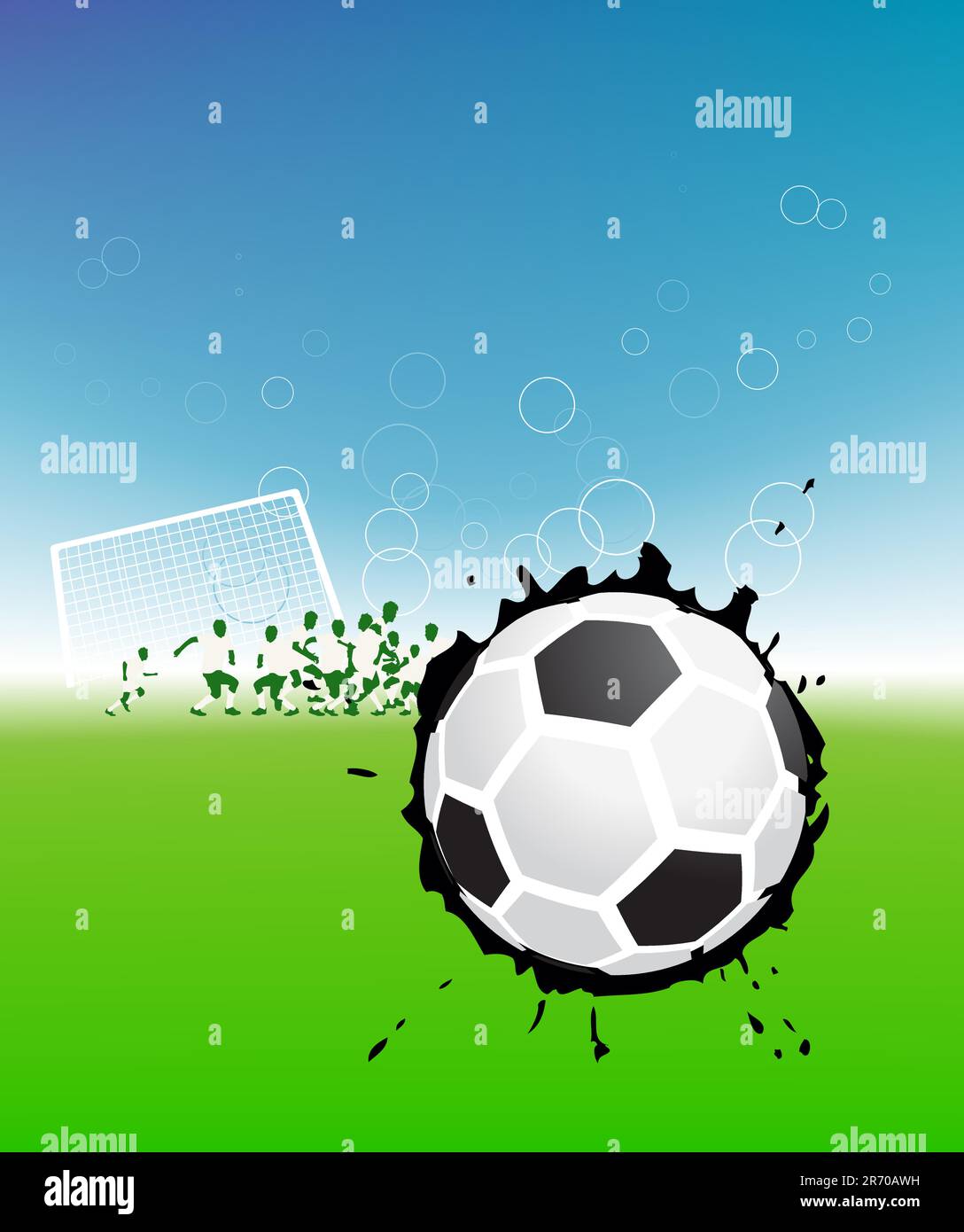Football match on field Stock Vector Images - Alamy