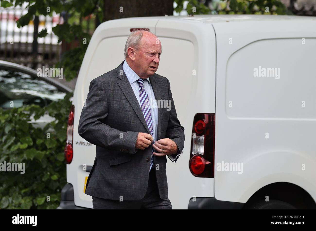 Leader of the Traditional Unionist Voice, Jim Allister MLA, outside ...