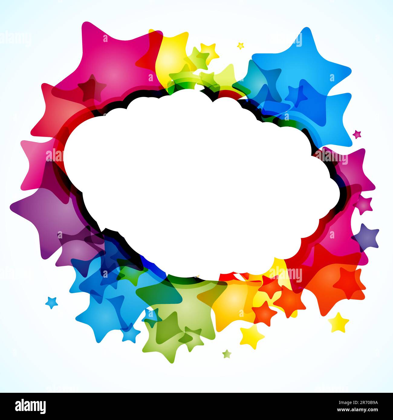 Abstract rainbow star. Square card.Illustration for your design Stock ...