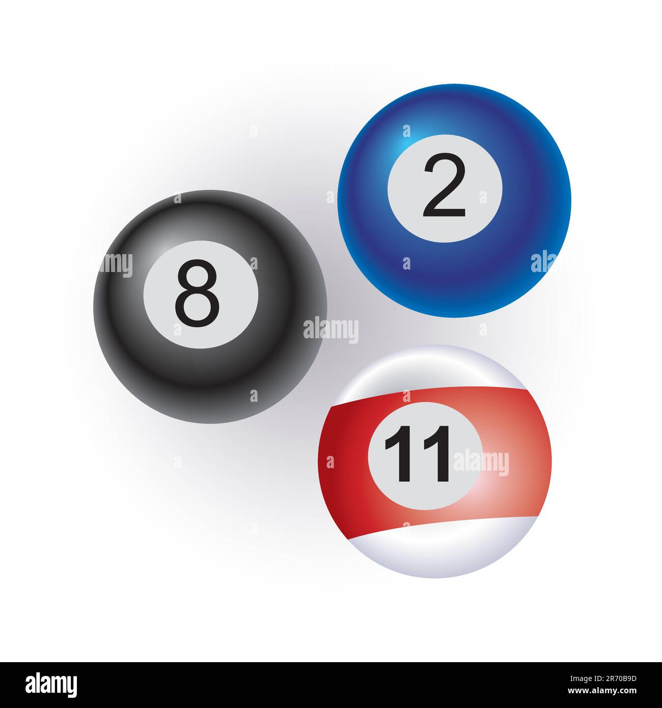 Billiard balls rack vector Cut Out Stock Images & Pictures - Alamy