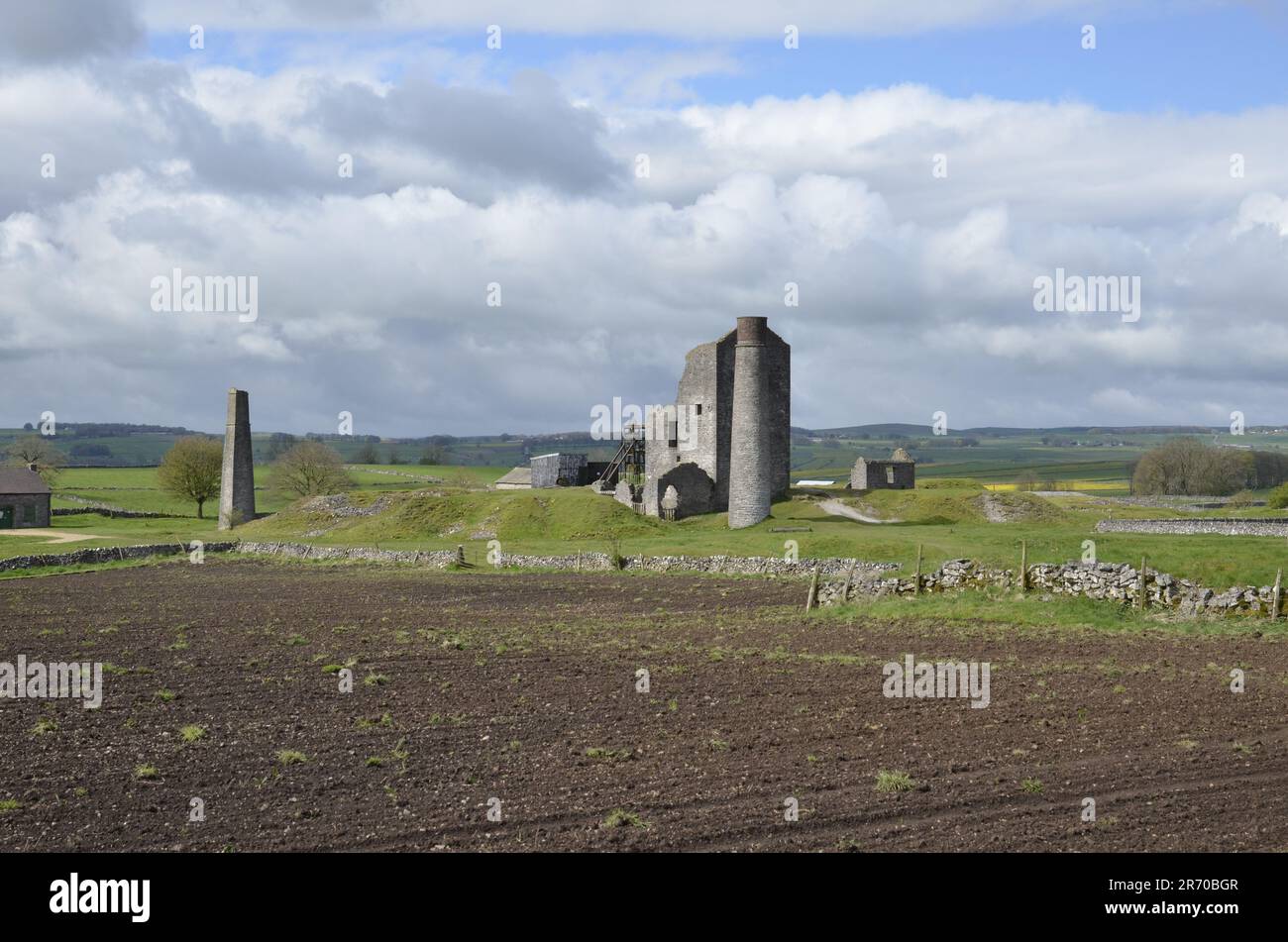 The disused Magpie Mine, a lead mine at Sheldon, near Bakewell in the ...