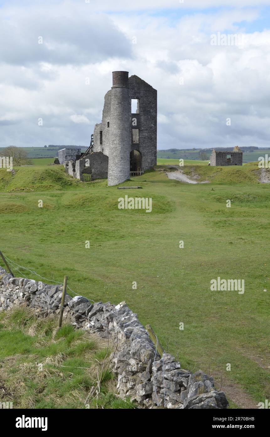 The disused Magpie Mine, a lead mine at Sheldon, near Bakewell in the ...