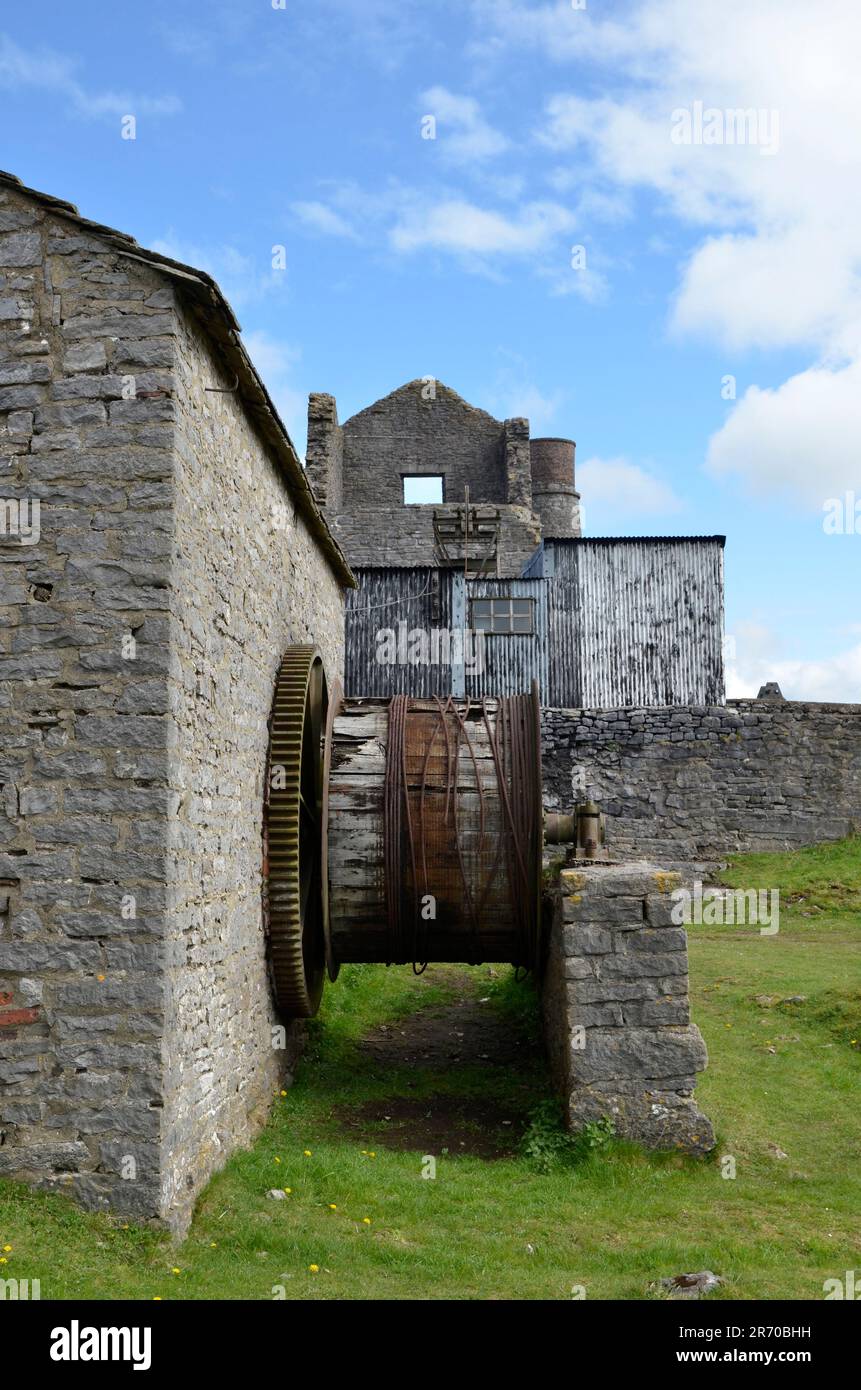 The disused Magpie Mine, a lead mine at Sheldon, near Bakewell in the ...