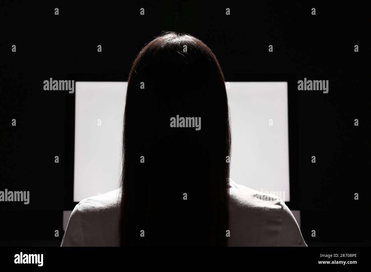 Computer addiction dark home hi-res stock photography and images - Alamy