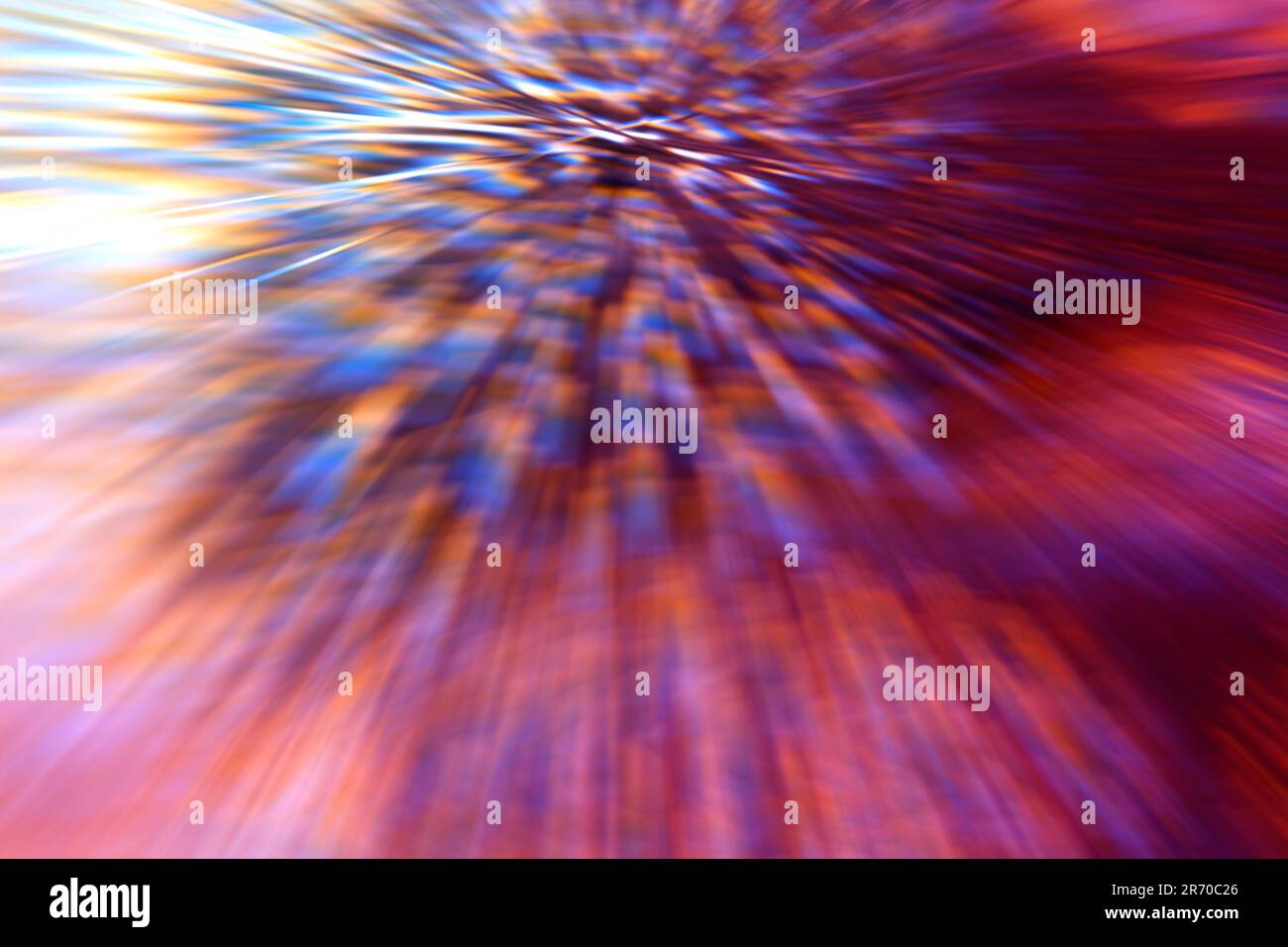 Optical lens effect with iridescent pink rays and iridescence Stock ...