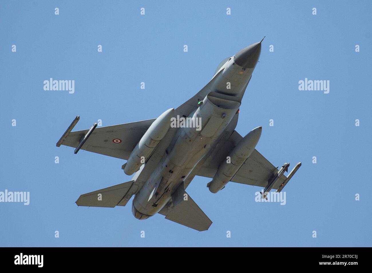 Jagel, Germany. 12th June, 2023. An F16 fighter jet takes off at the ...