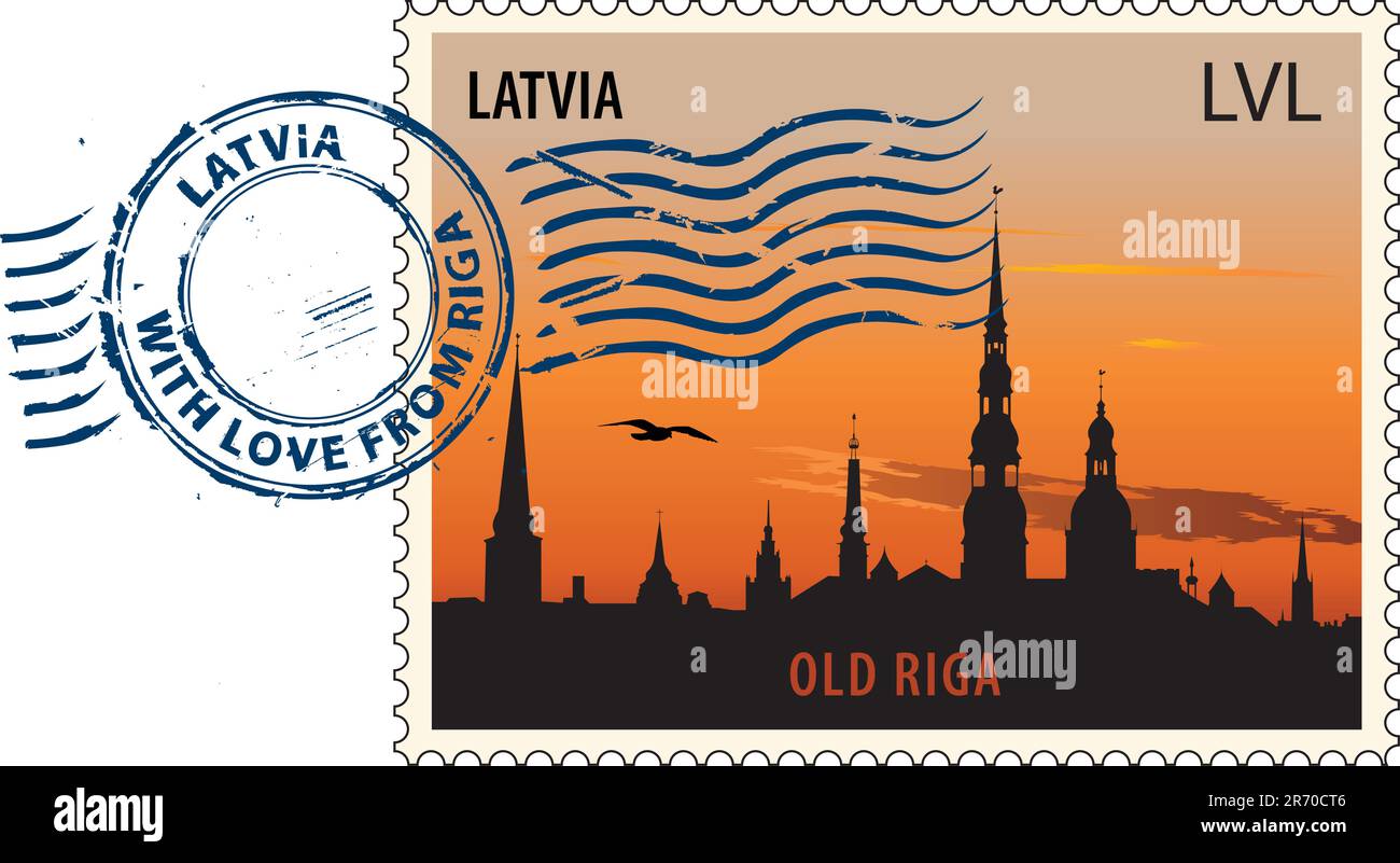 Riga dawn Stock Vector Images - Alamy
