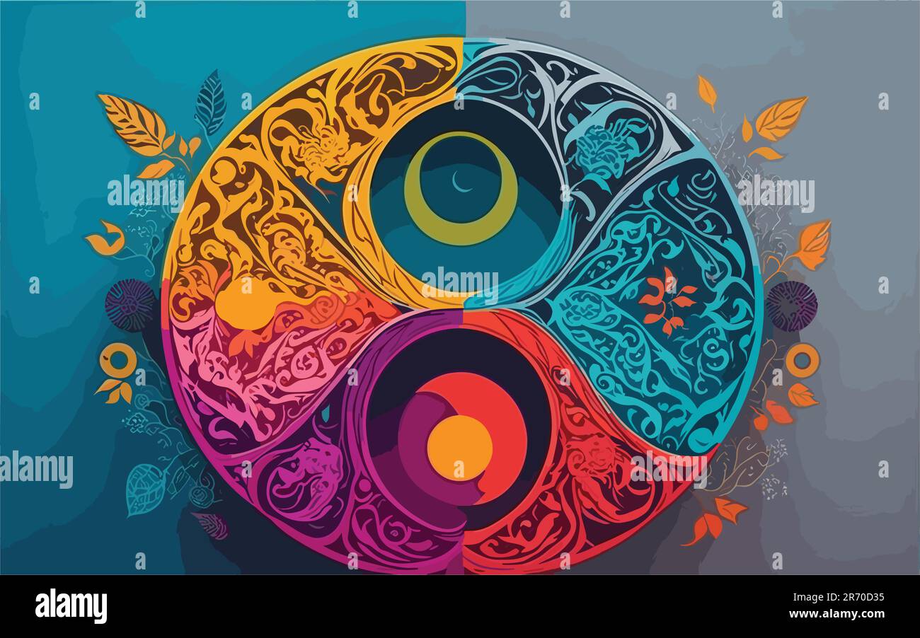 a vector background image inspired by the concept of balance and ...