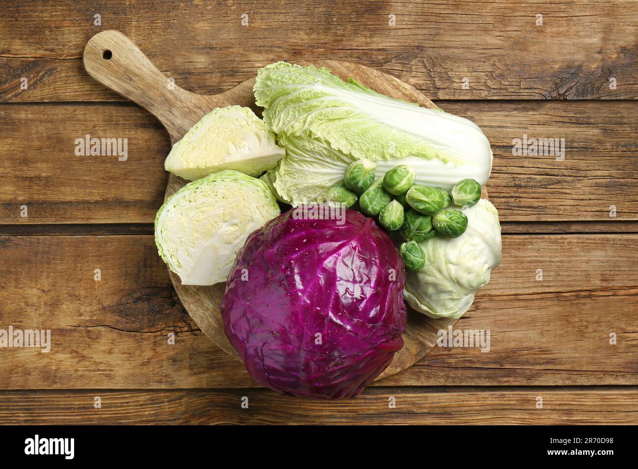 Cabbage types on wooden hi-res stock photography and images - Alamy