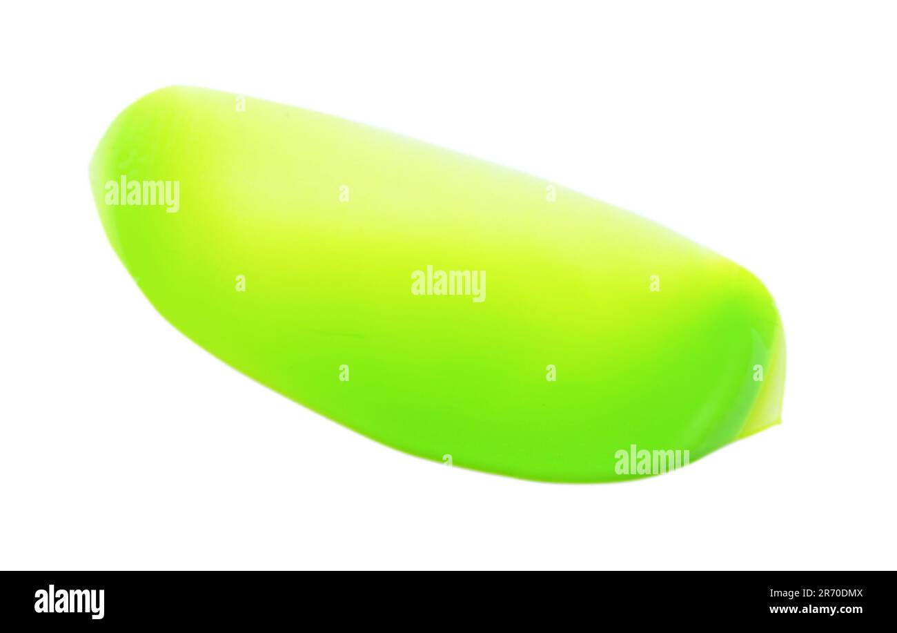 Light green paint sample on white background, top view Stock Photo - Alamy