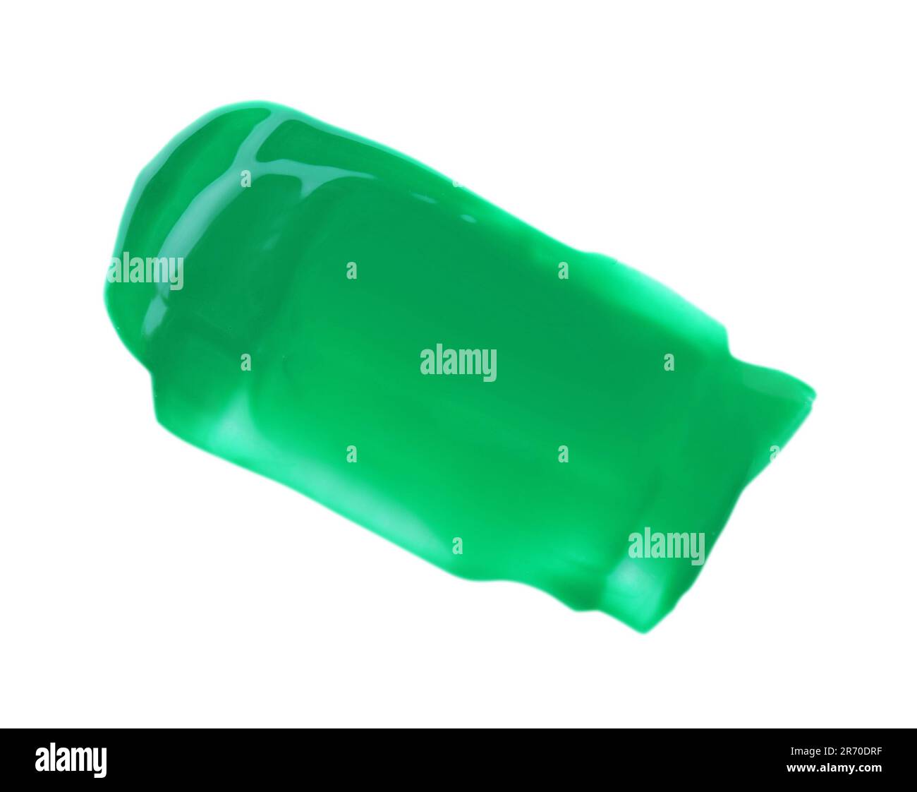 Green paint sample on white background, top view Stock Photo - Alamy