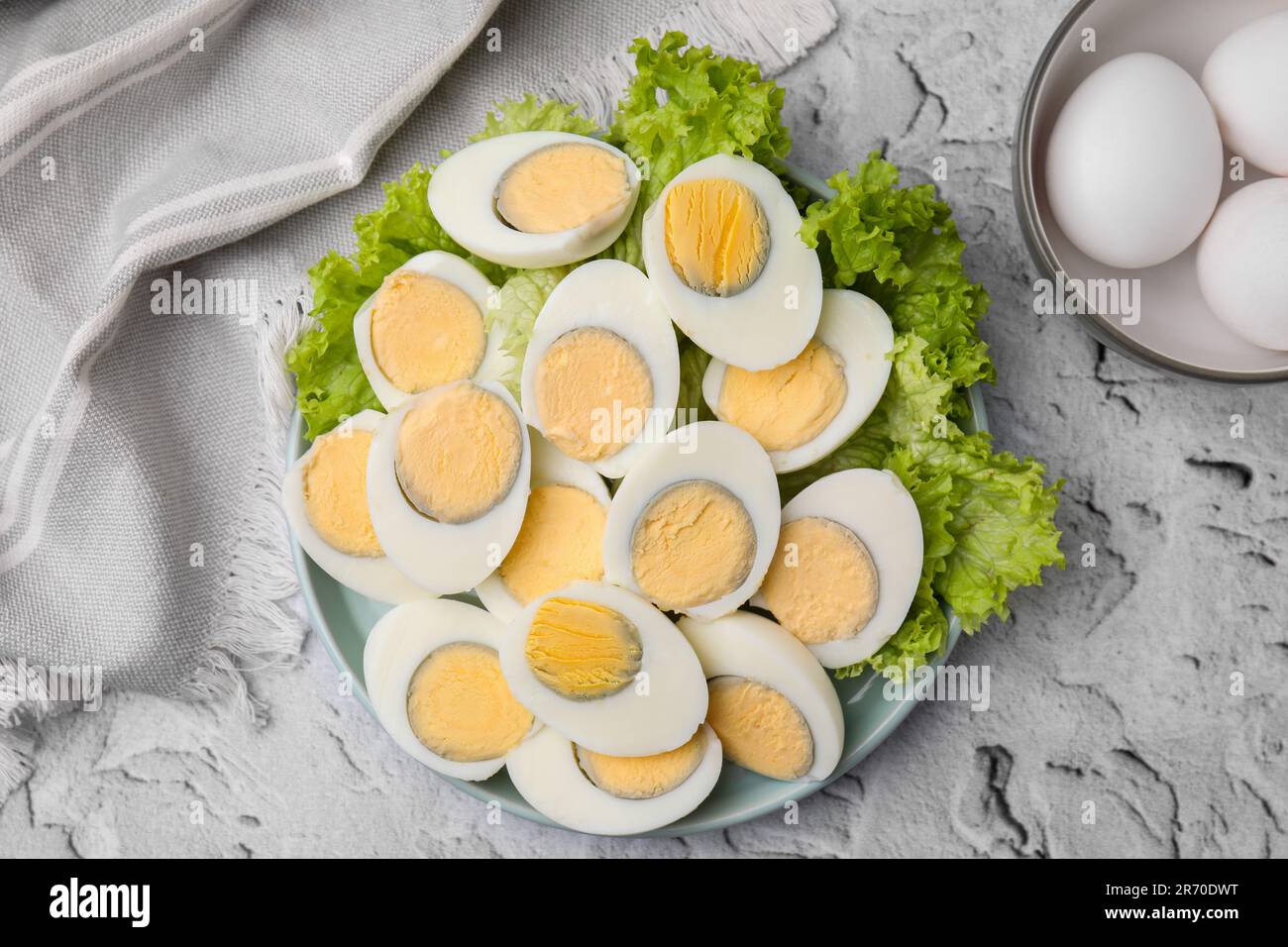 Hard boiled egg yolk grey hi-res stock photography and images - Alamy