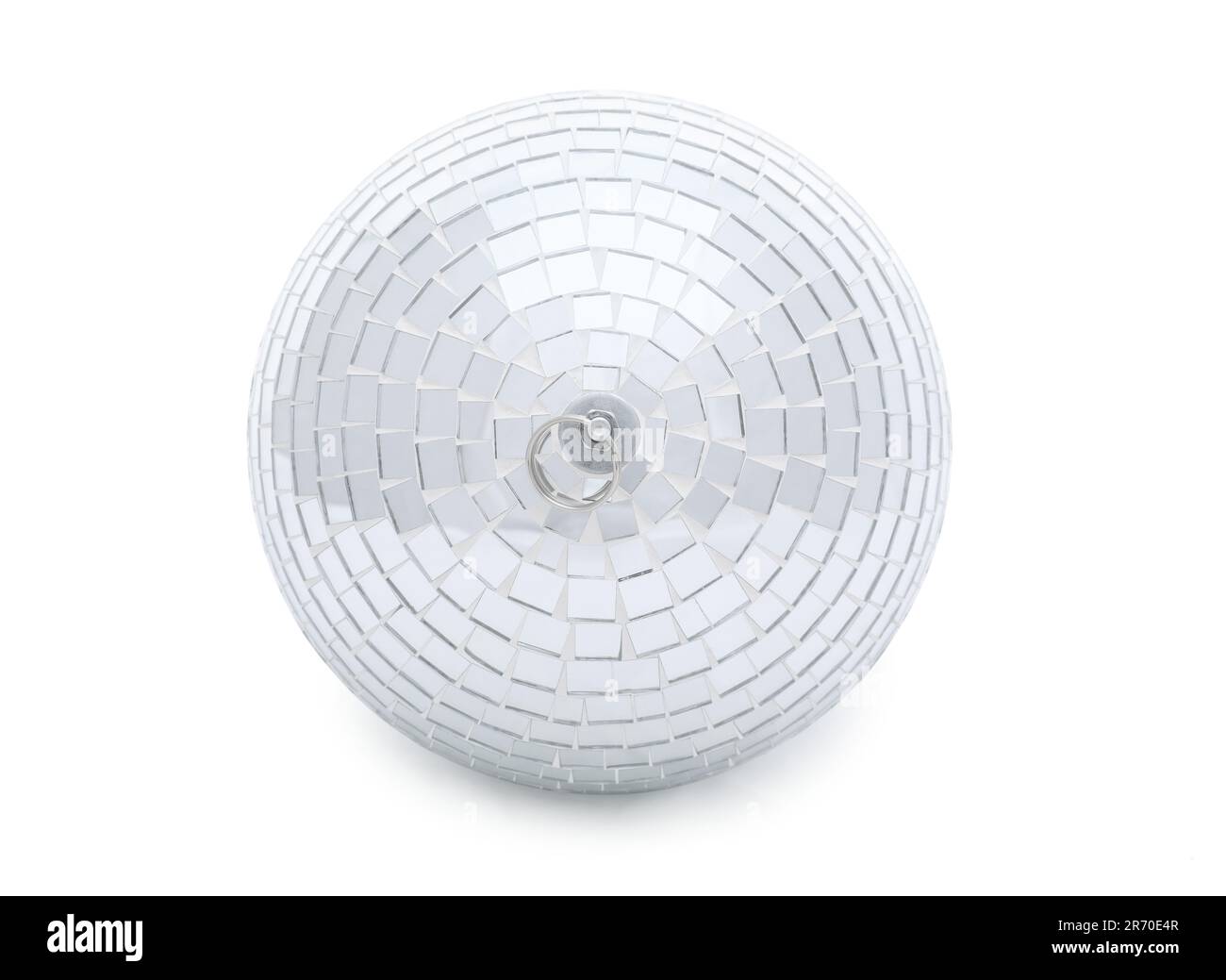 One shiny disco ball on white background Stock Photo - Alamy