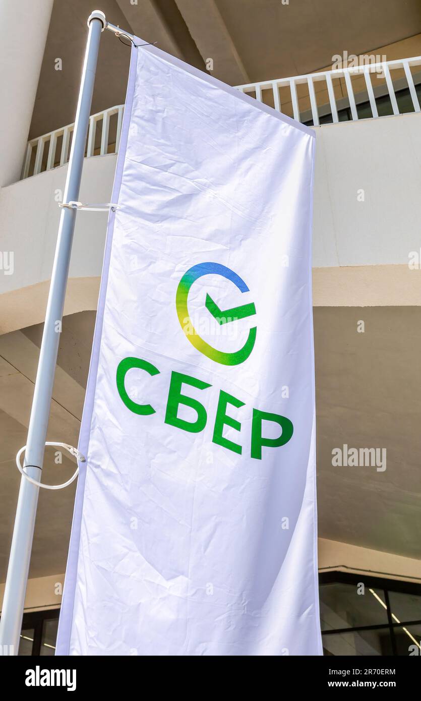 Sberbank flag hi-res stock photography and images - Alamy