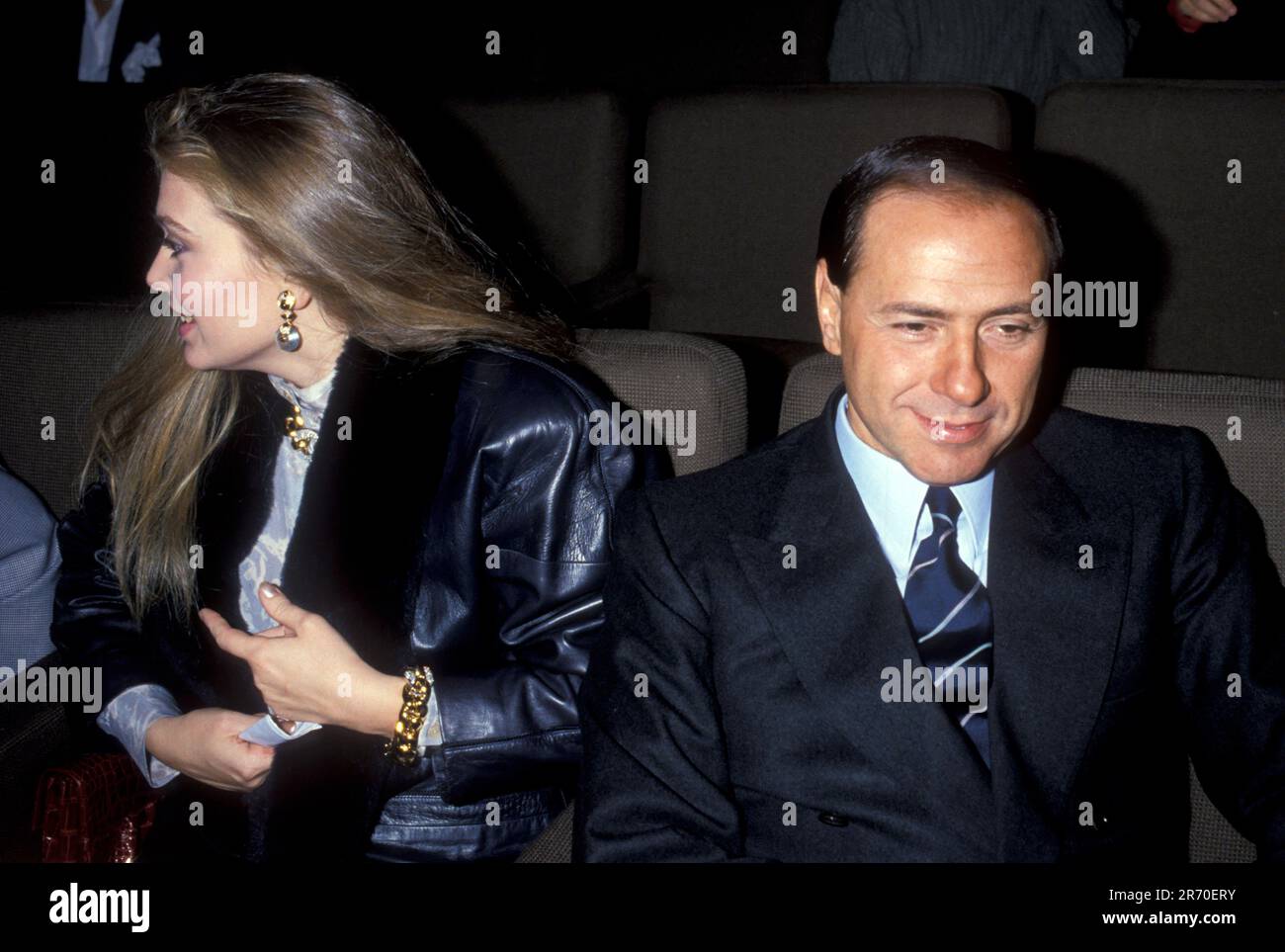 Milano - Silvio Berlusconi - archivio anni 90nella foto : Silvio Berlusconi con la ex moglie ...