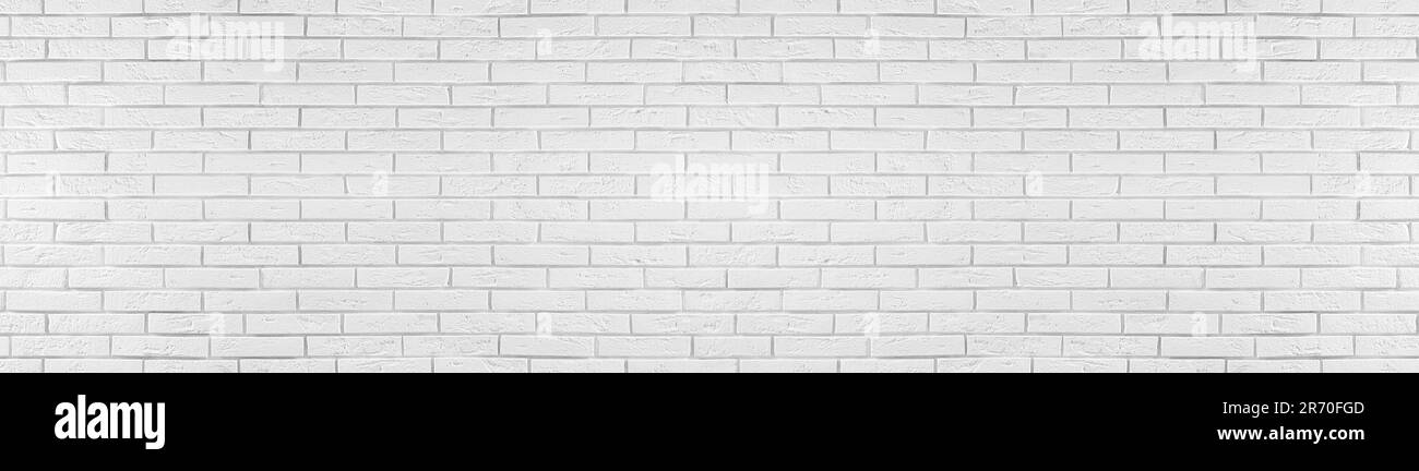 White brick wall as background. Banner design Stock Photo - Alamy