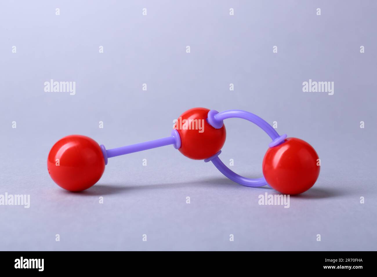 Molecular atom model on light grey background. Chemical structure Stock ...