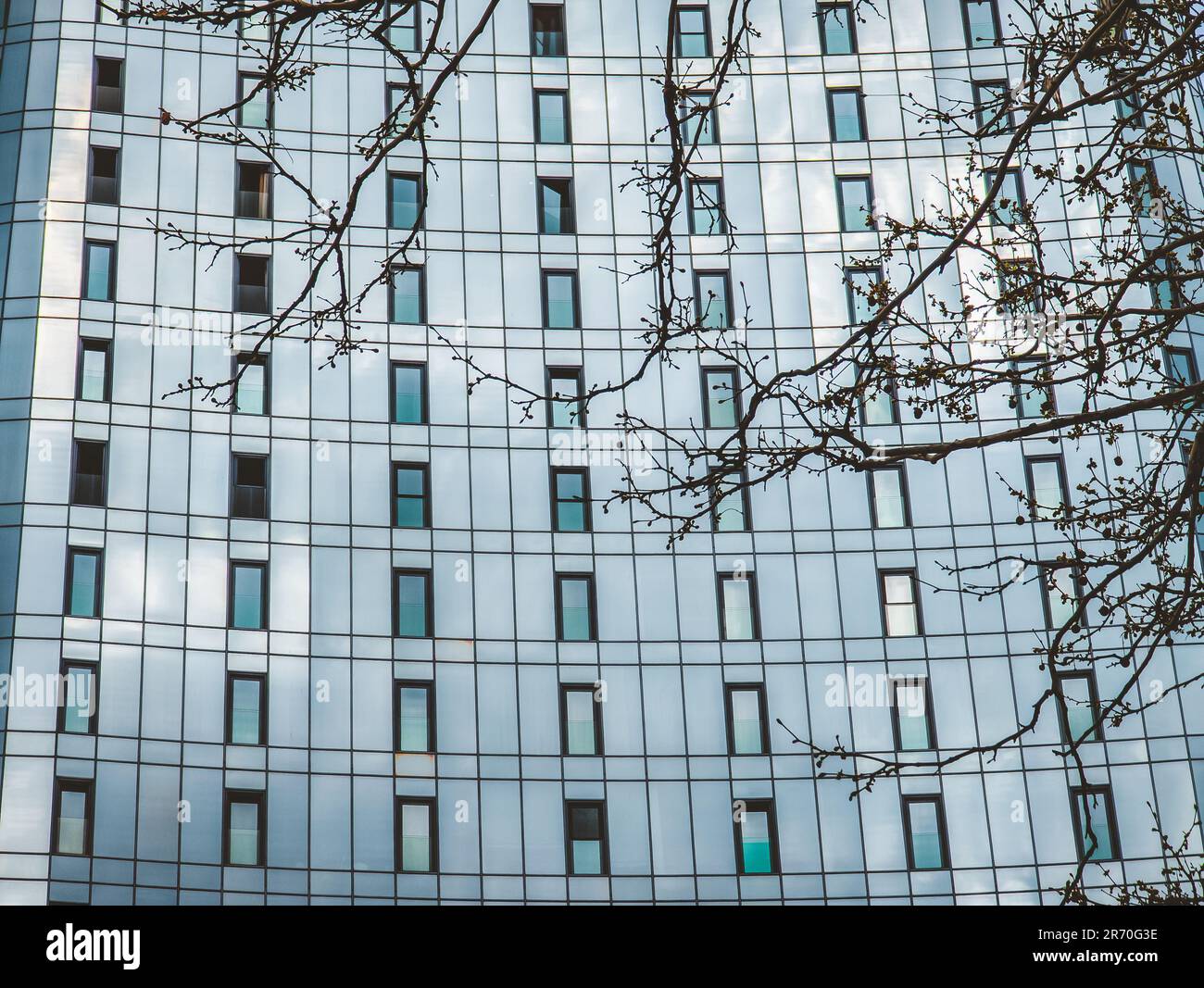 Pattern of the glass windows on a skyscraper Stock Photo - Alamy