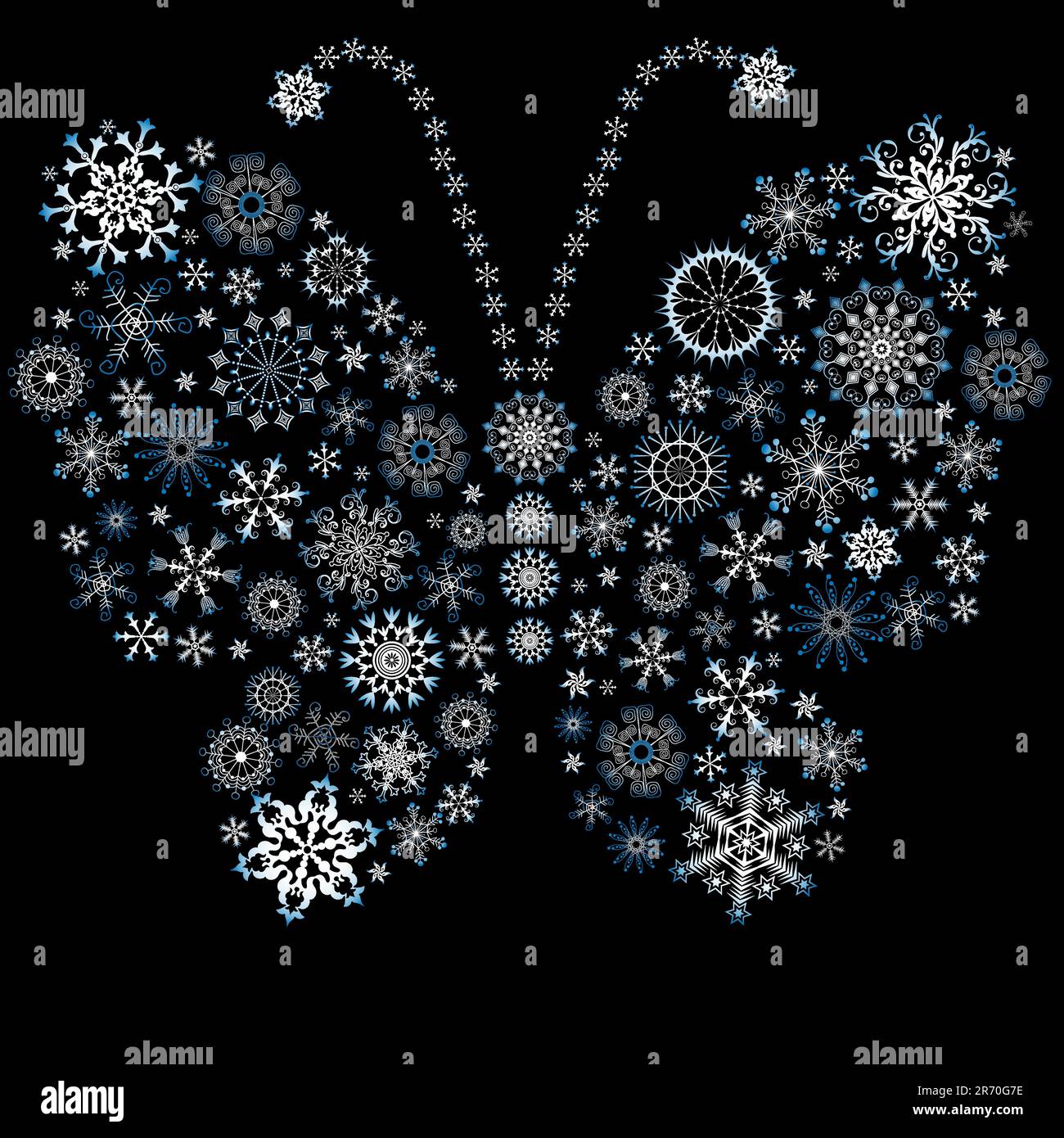 Snowflake butterfly Stock Vector Images - Alamy