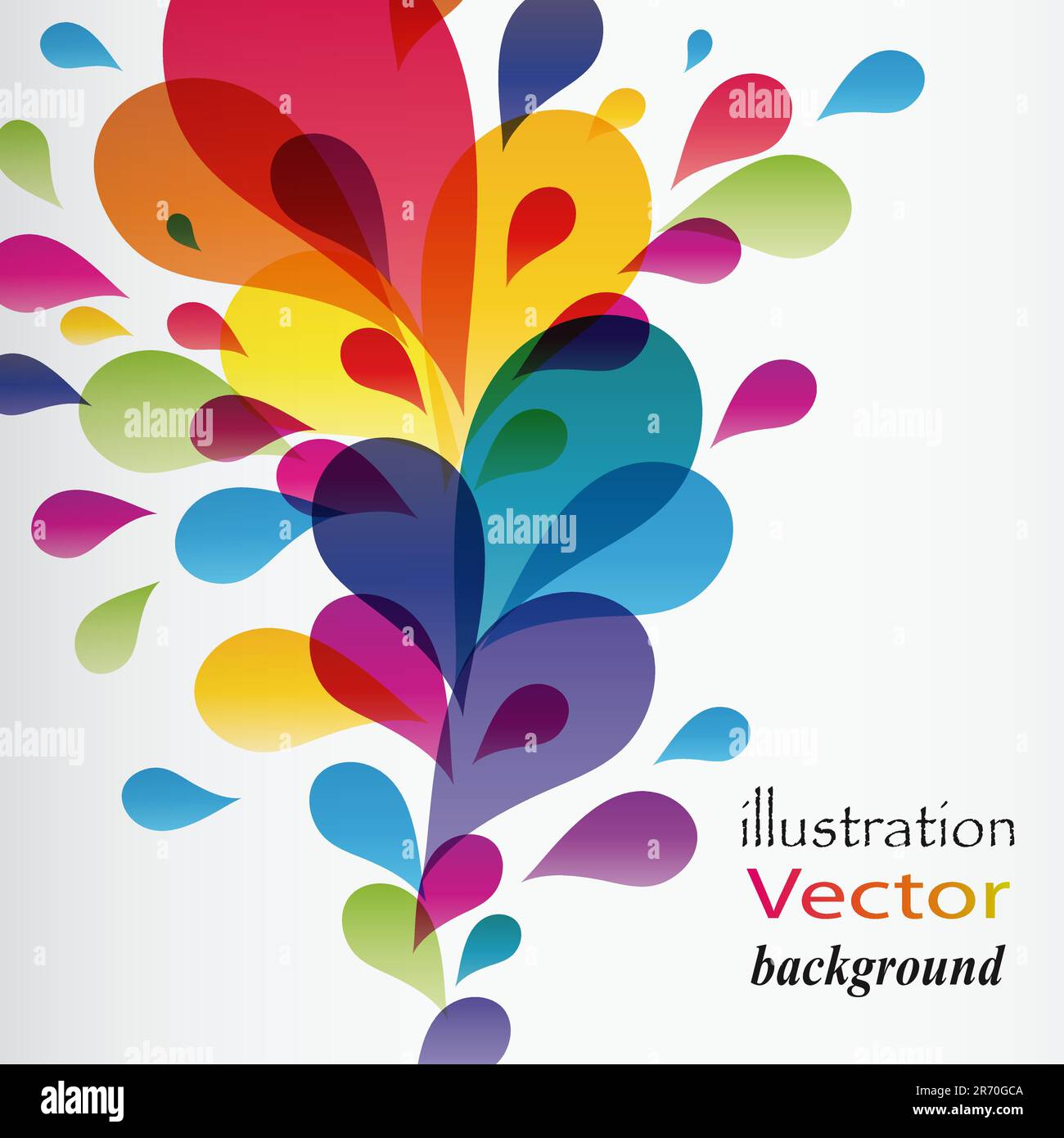 Colorful background with drops, vector Illustration for your design ...