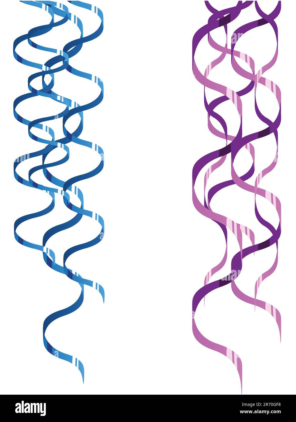 vector illustration eps10 of colorful streamer isolated on white Stock ...