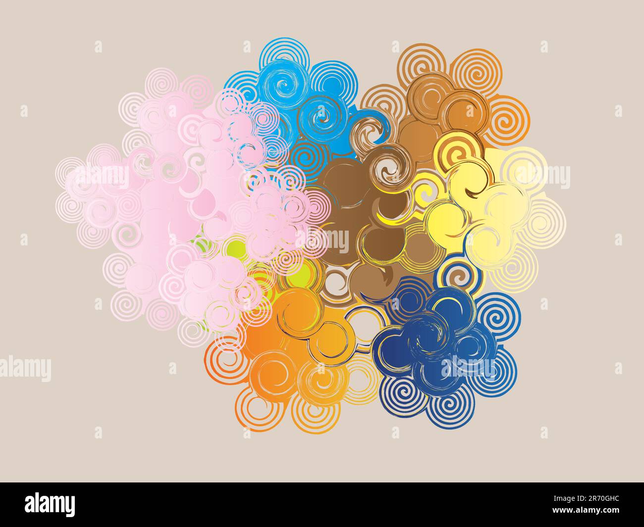 abstract background of circular cloud Stock Vector Image & Art - Alamy