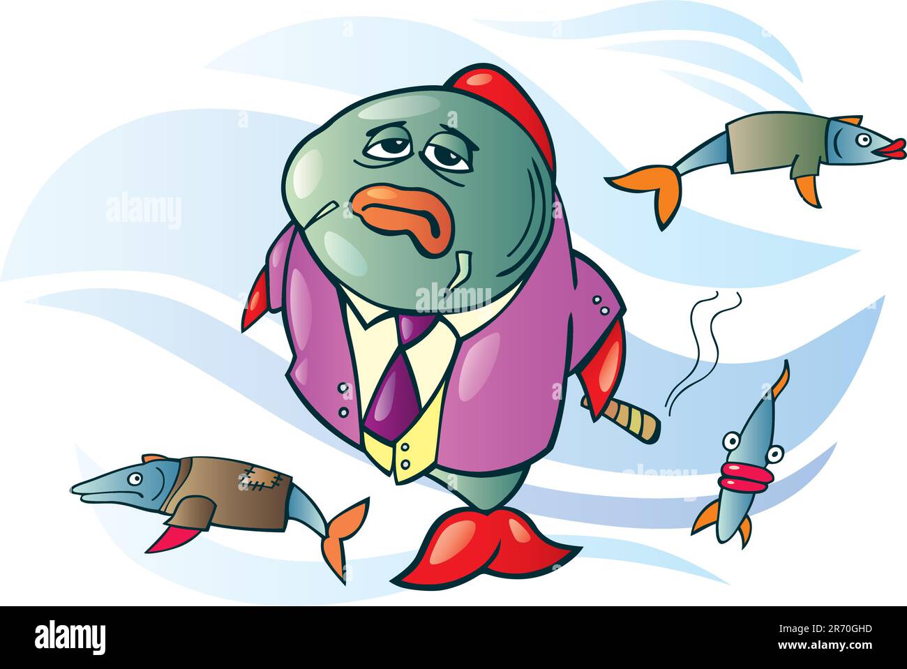 cartoon vector illustration of big fish Stock Vector Image & Art - Alamy