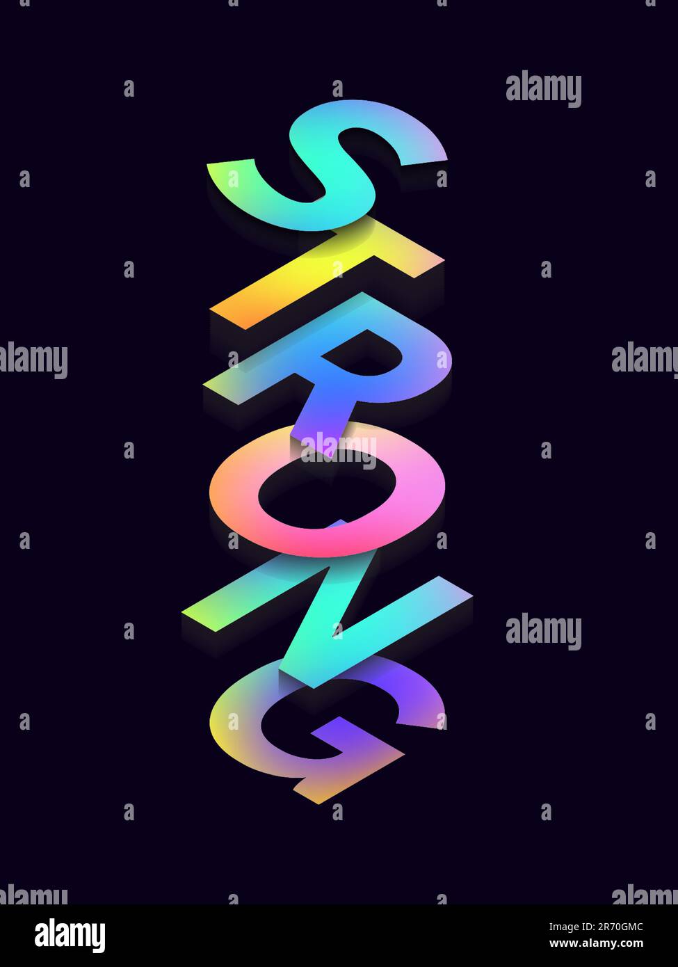 Strong Text Poster Stock Vector Image & Art - Alamy