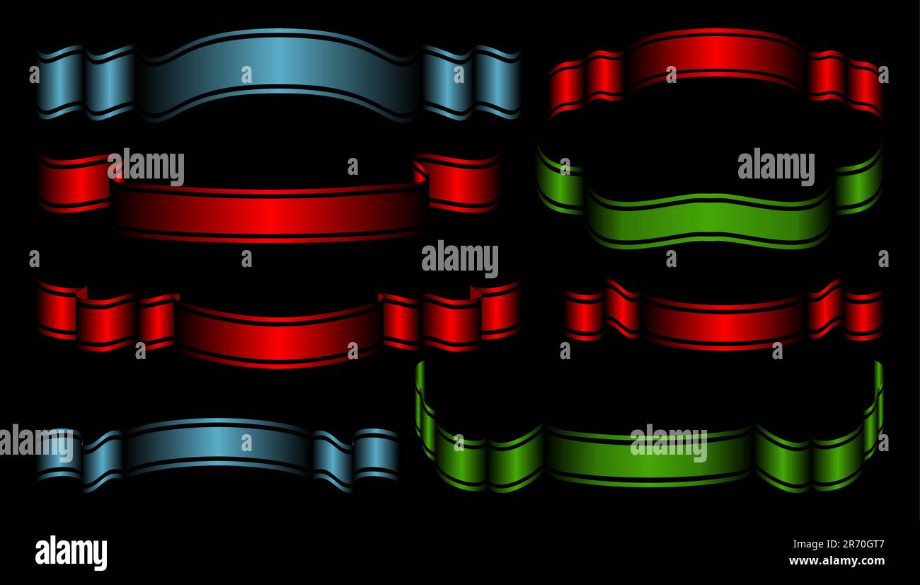 Collection of ribbons in different colours Stock Vector Image & Art - Alamy