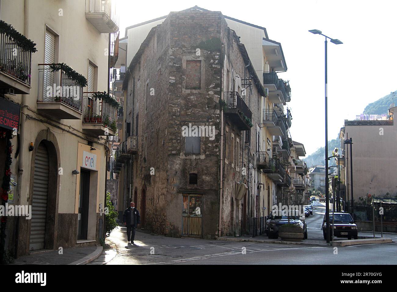 Buildings in the historical center of Itri, Italy Stock Photo - Alamy