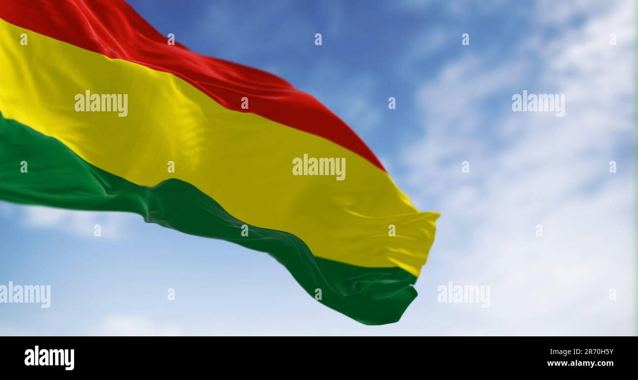Bolivia national flag waving in the wind. The Plurinational State of ...