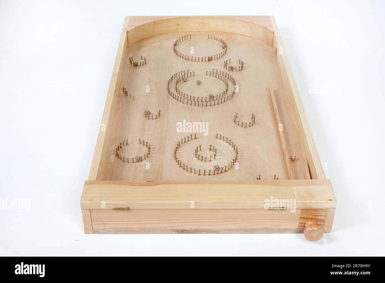 A wooden Bagatelle game Stock Photo - Alamy