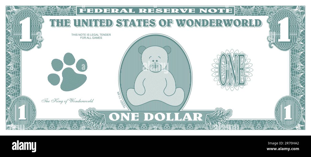 one dollar bill - front Also available as a vector ("V" format Stock ...
