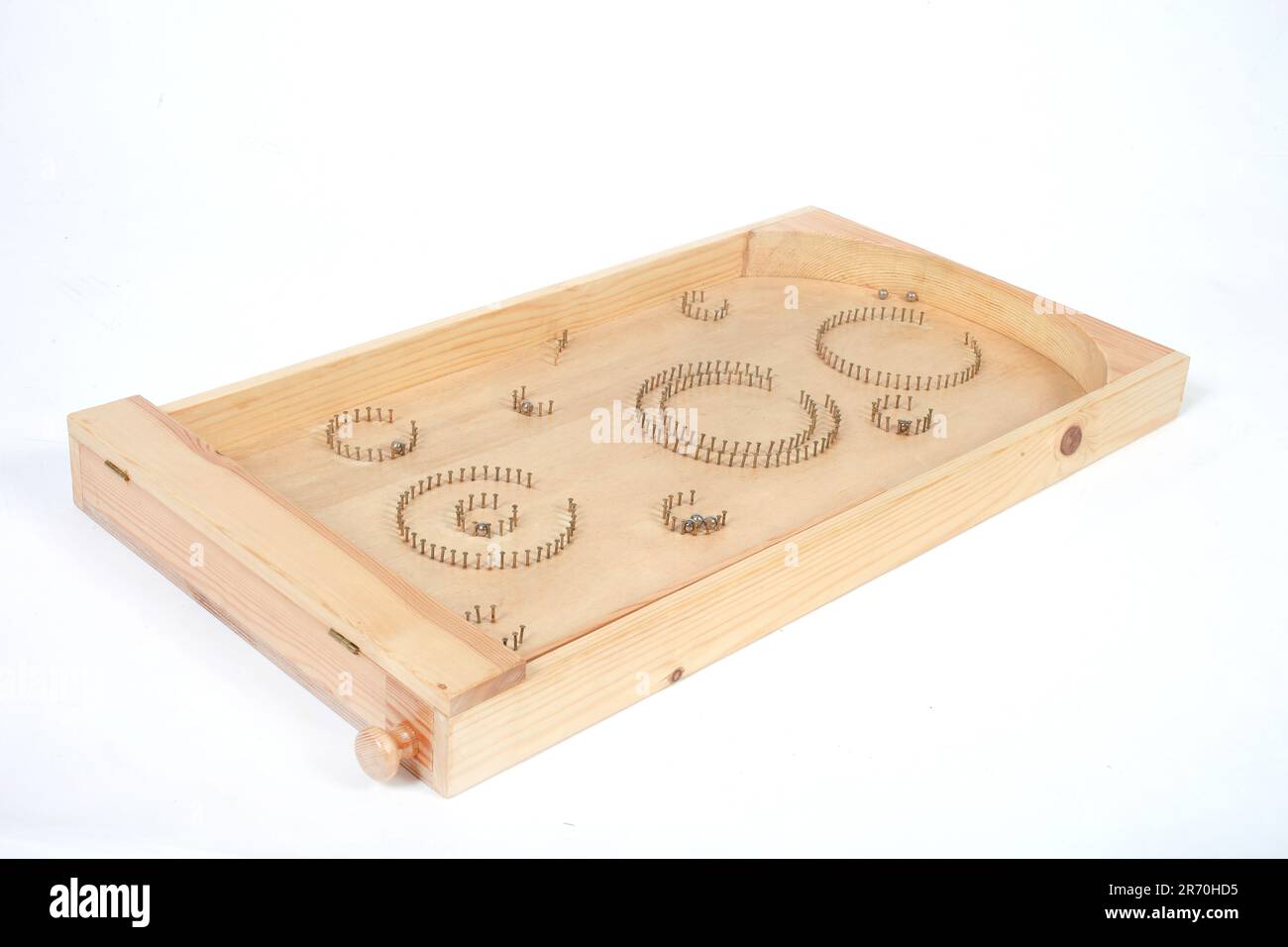 A wooden Bagatelle game Stock Photo - Alamy