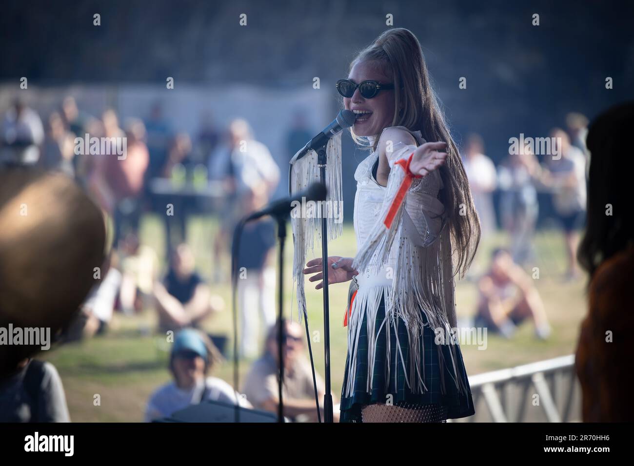 Oslo, Norway. 09th, June 2023. The Norwegian band Fieh performs a live ...