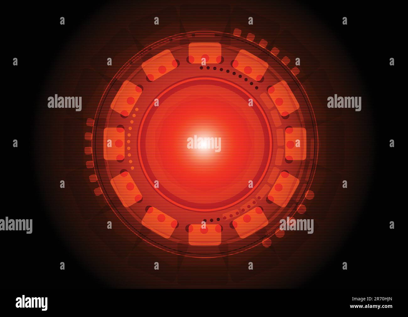 Red technical background with circles and squares Stock Vector Image ...