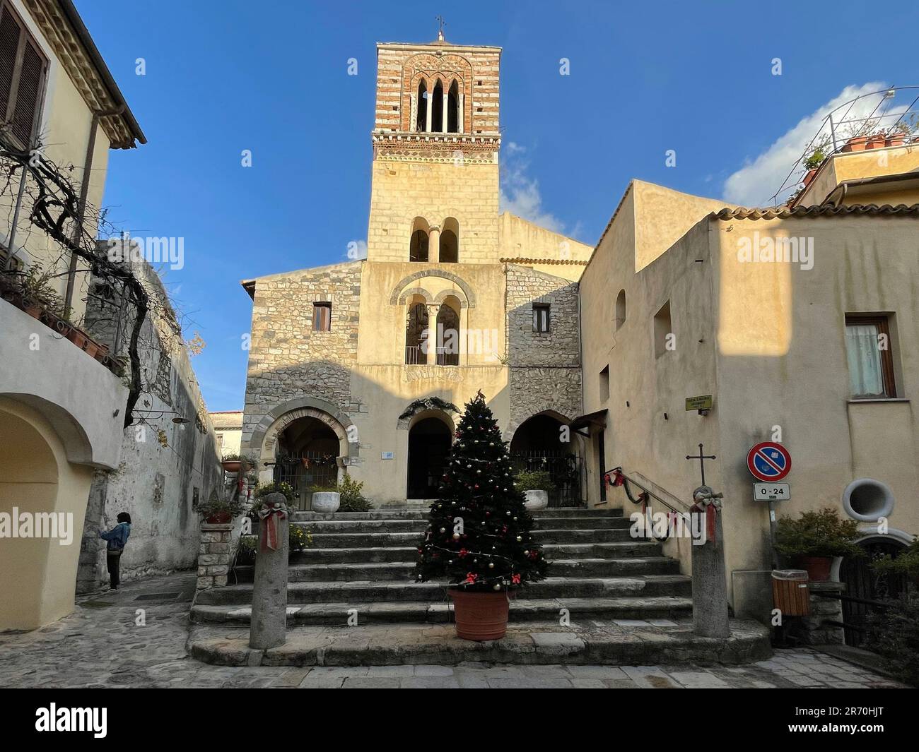 Itri, Italy. Exterior of the 11th century Catholic church of St ...