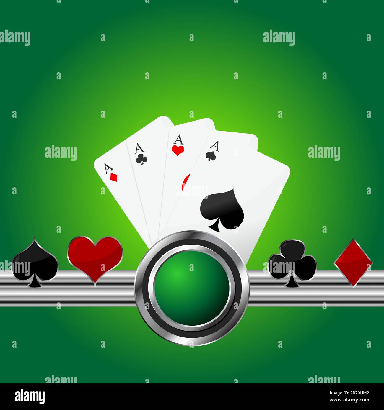 Poker theme square background with four aces Stock Vector Image & Art ...