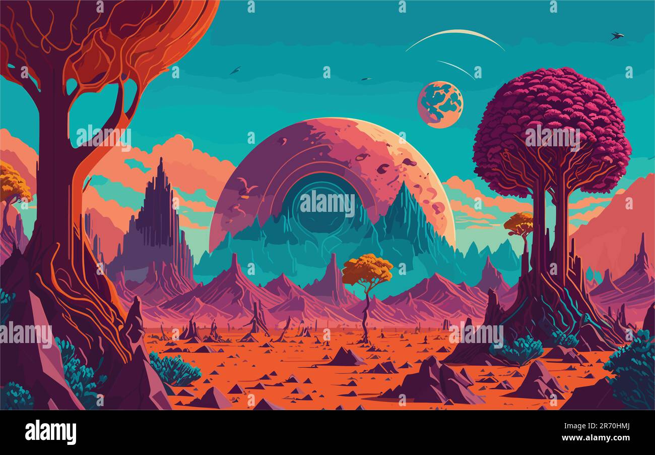 Alien Landscape Background