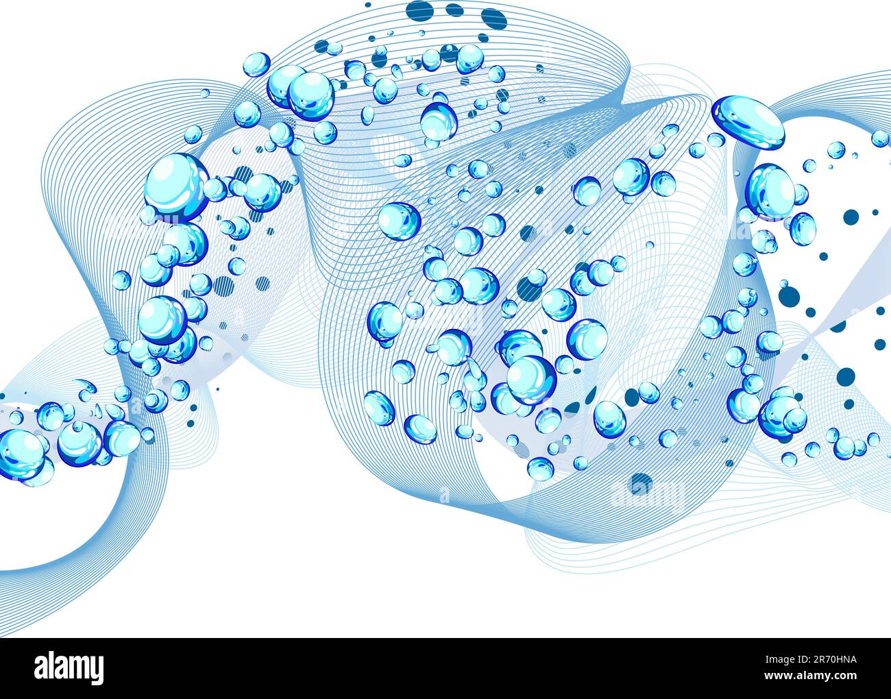 Abstract water vector background with bubbles of air Stock Vector Image & Art - Alamy