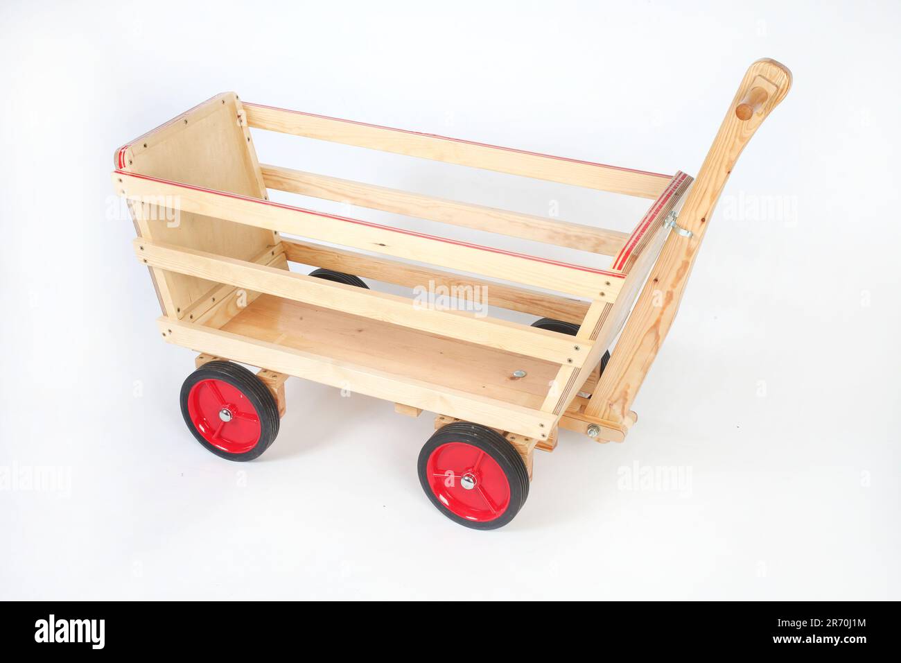A wooden pull-along toy trailer Stock Photo - Alamy