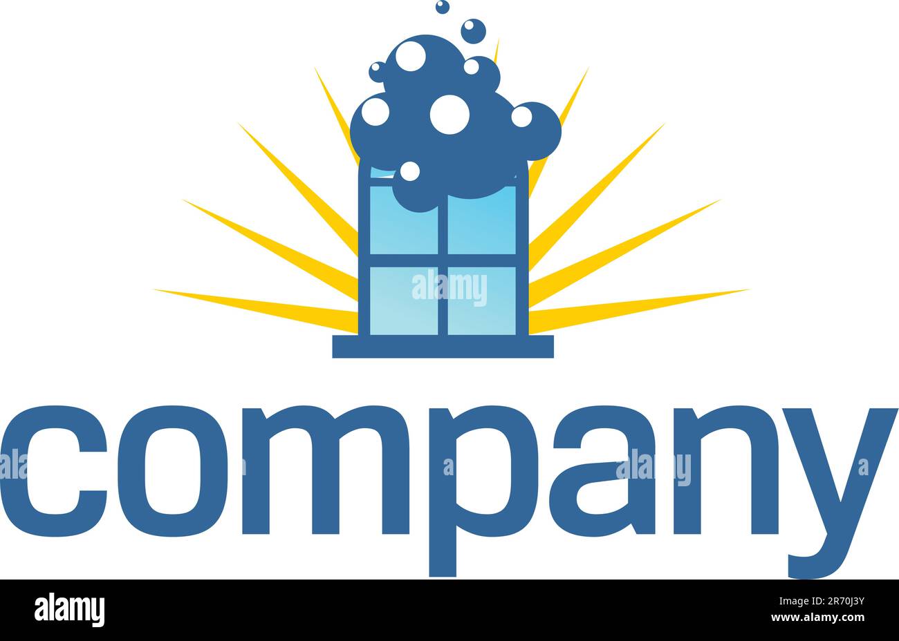 Clean window - House cleaning service company logo Stock Vector Image ...