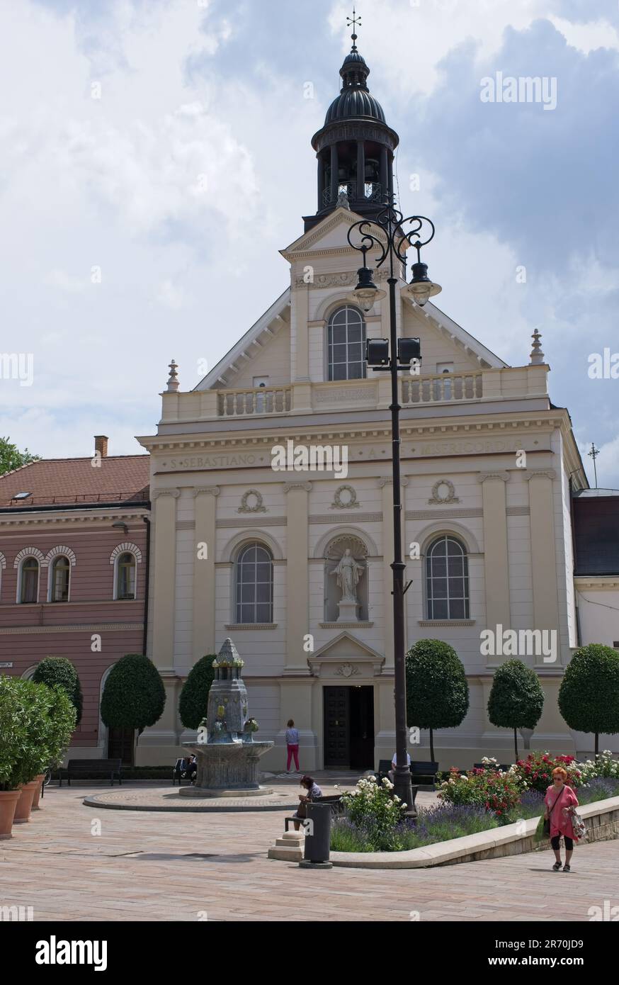 Pecs, Hungary - Jun 11, 2023: The St. Sebastian church (Szent Sebestyen ...