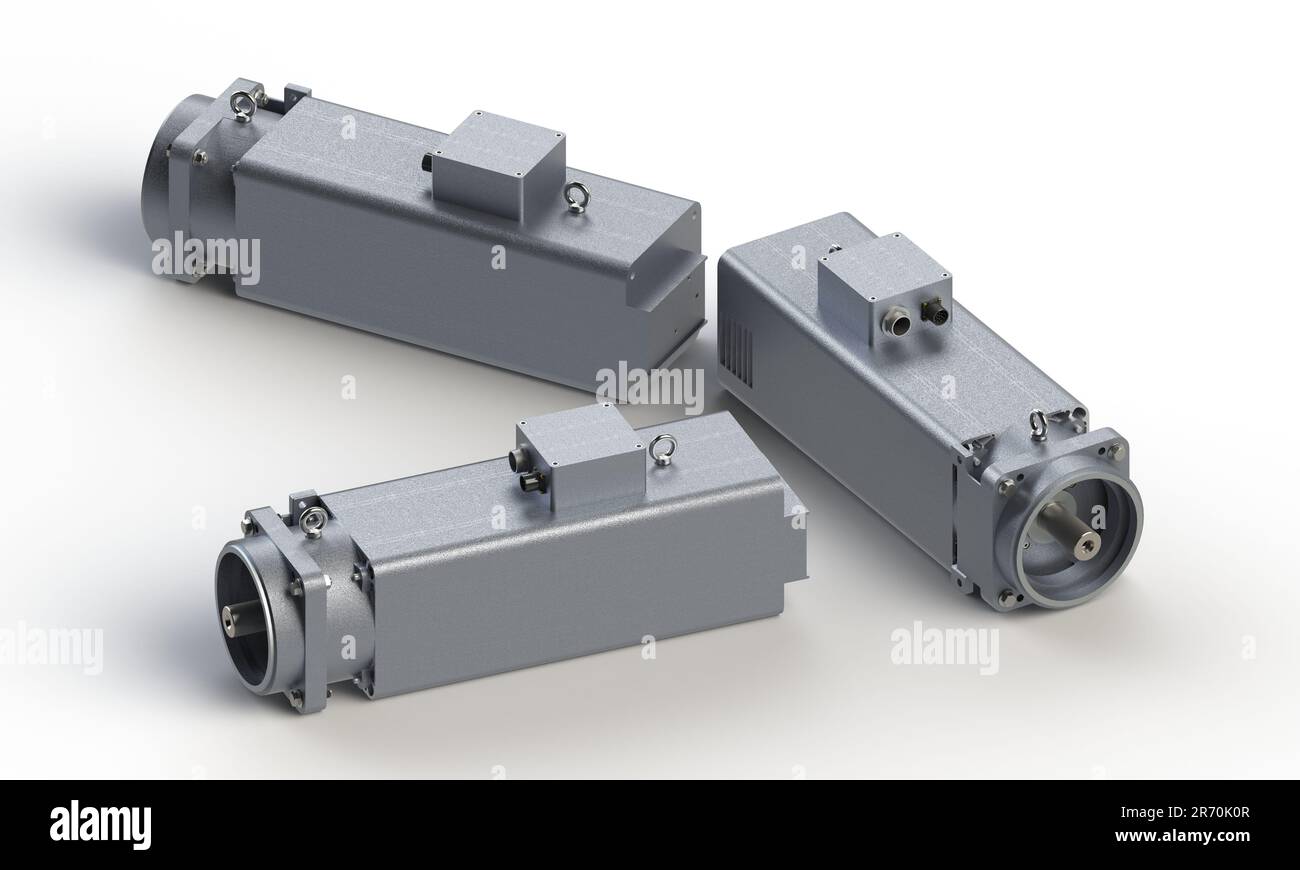 Spindle drive electric motor section view Stock Photo - Alamy