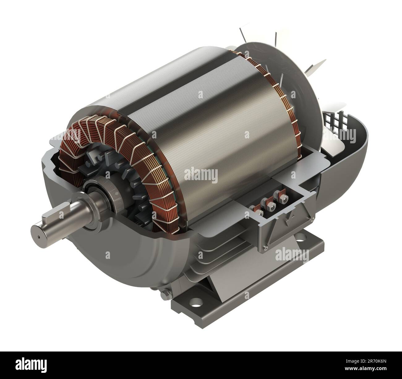 Electric Motor-Generator Single Phase 3D Model 3D Model, 04/08/2024